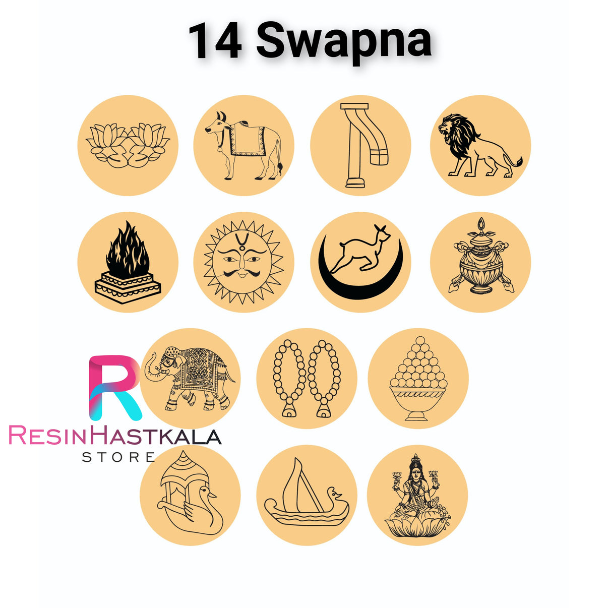 14 Swapna Round Acrylic Cutout (1 Inch) – Resinhastkala Store
