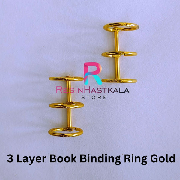 3 Layer Book Binding Ring Gold (2 Piece) – Resinhastkala Store
