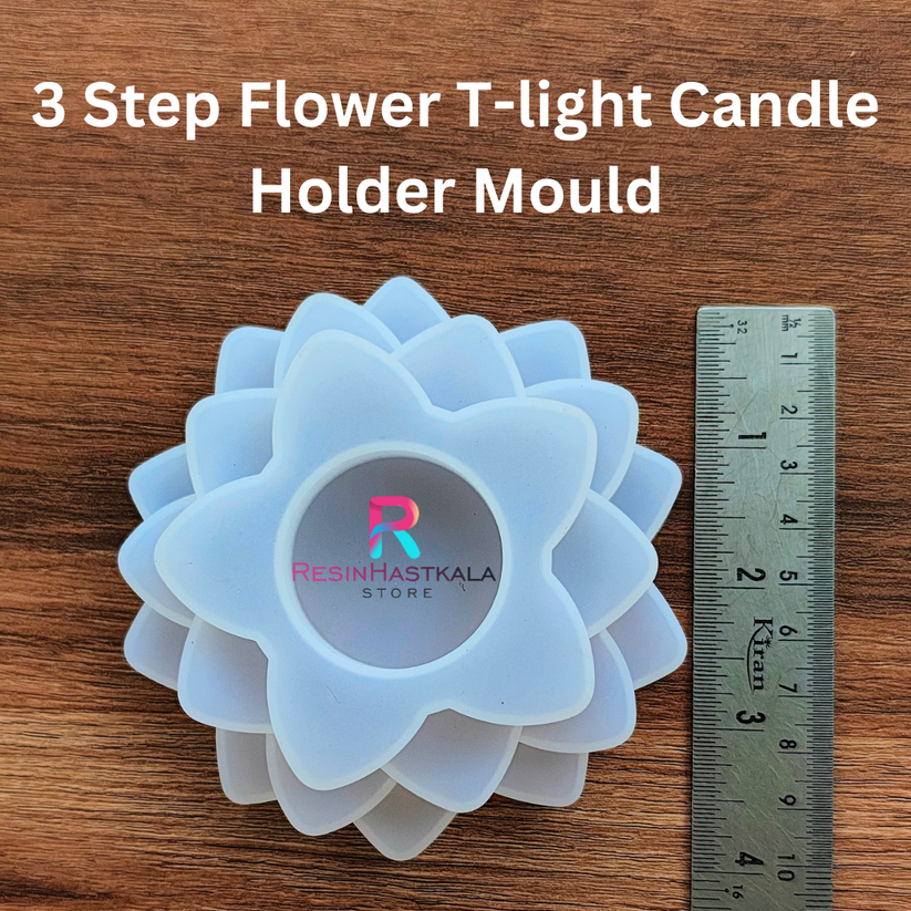 3 Step Flower T-Light Candle Holder Mould – Resinhastkala Store