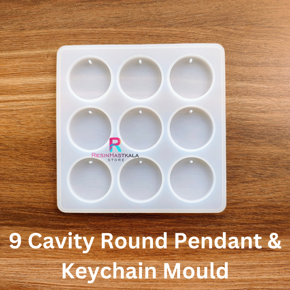 9 Cavity Round Pendant & Keychain Mould – Resinhastkala Store