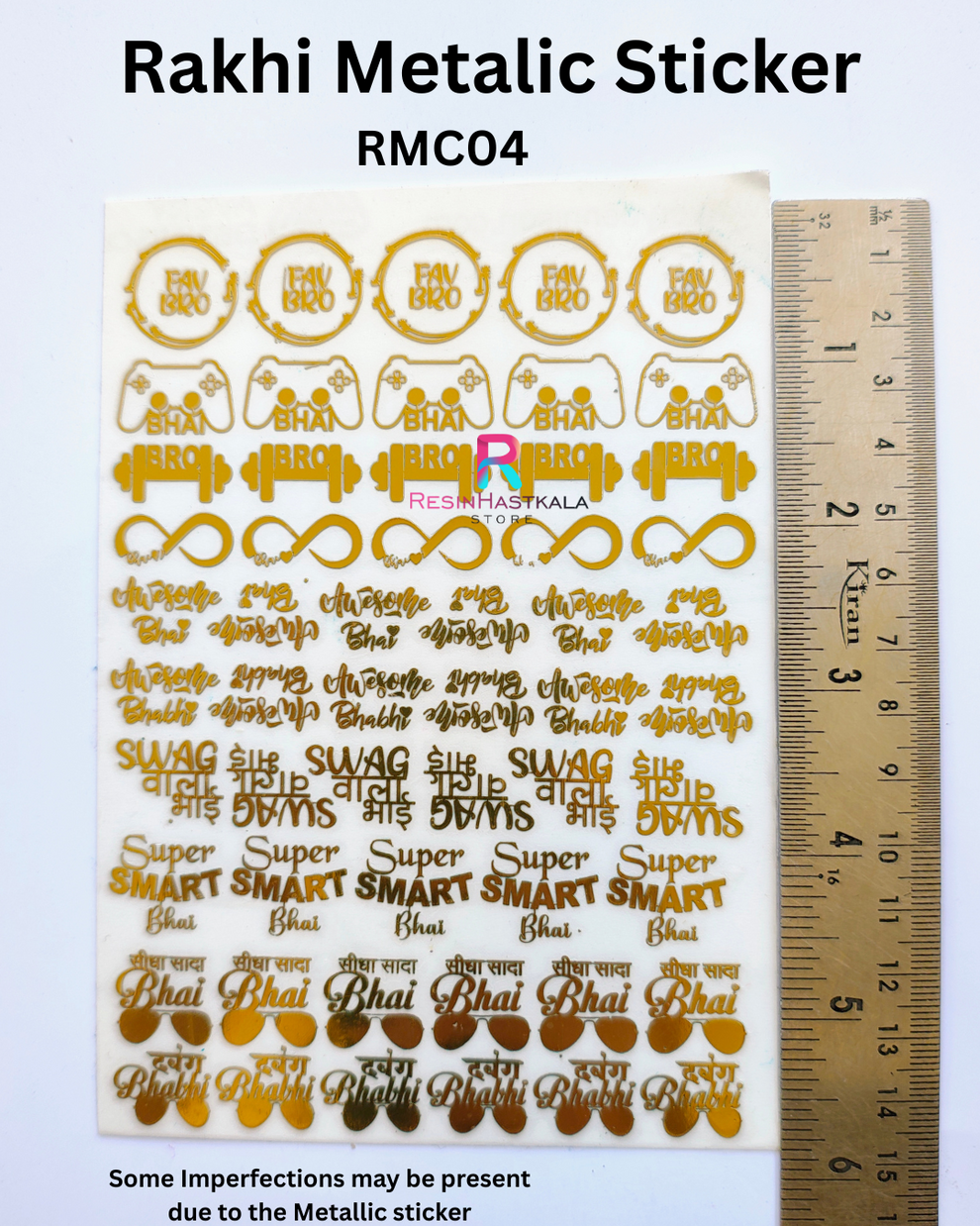 A6 Rakhi Metalic Sticker (RMC04) – Resinhastkala Store