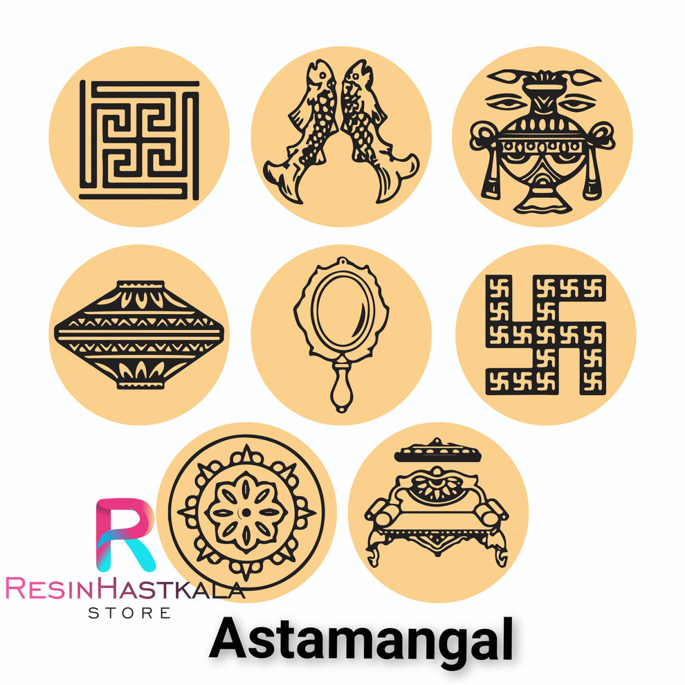 Astamangal Round Acrylic Cutout – Resinhastkala Store