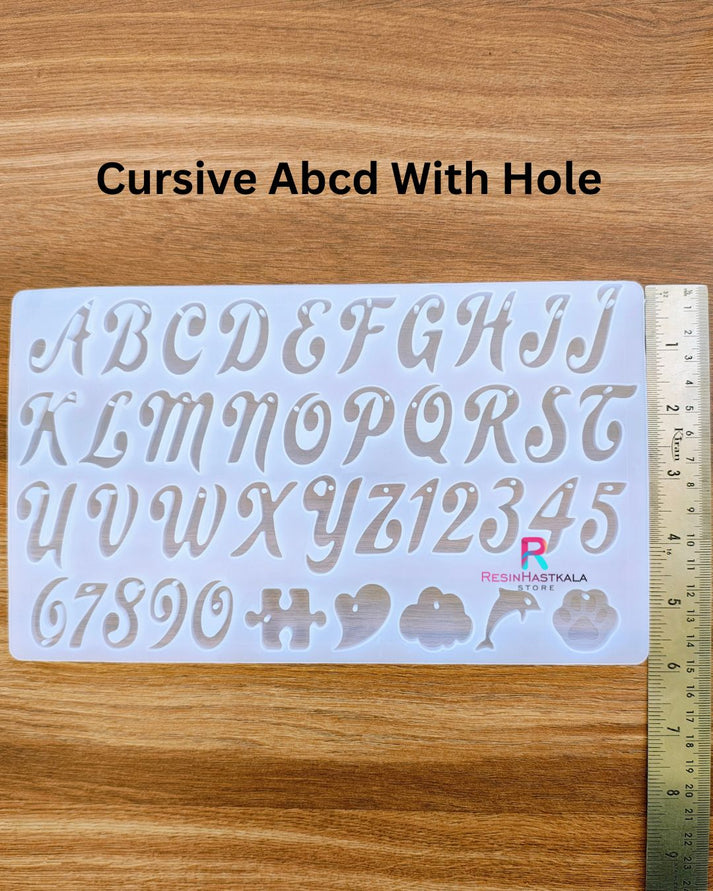Cursive Alphabet / Abcd With Hole – Resinhastkala Store