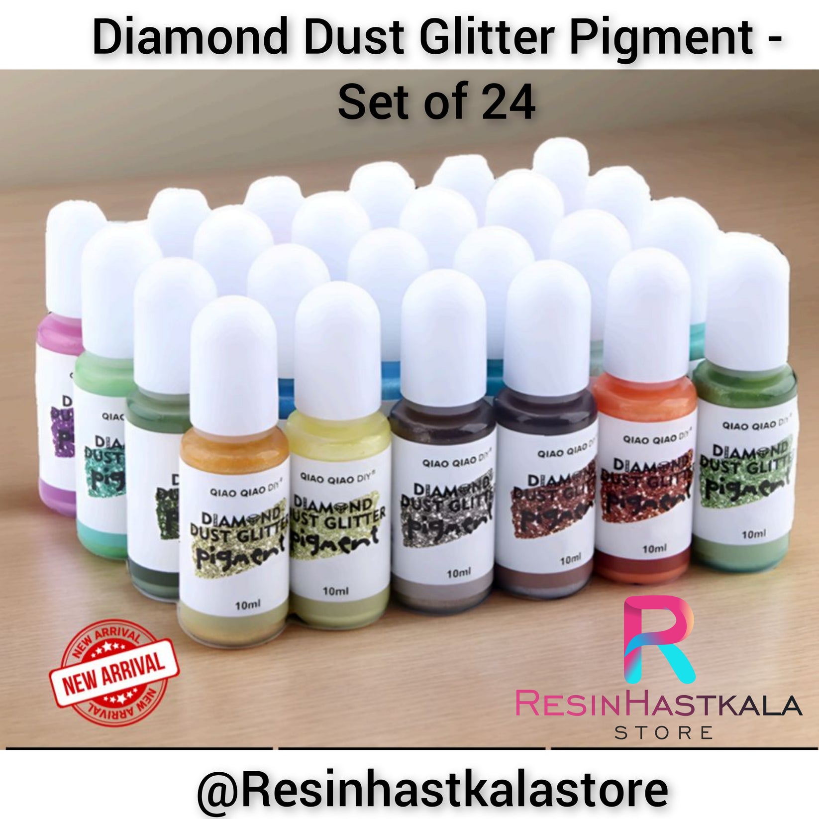 Diamond Dust Glitter Pigment - Set Of 24 – Resinhastkala Store