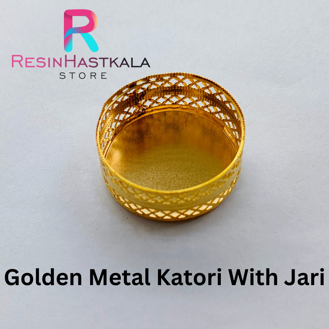 Golden Metal Katori With Jari – Resinhastkala Store