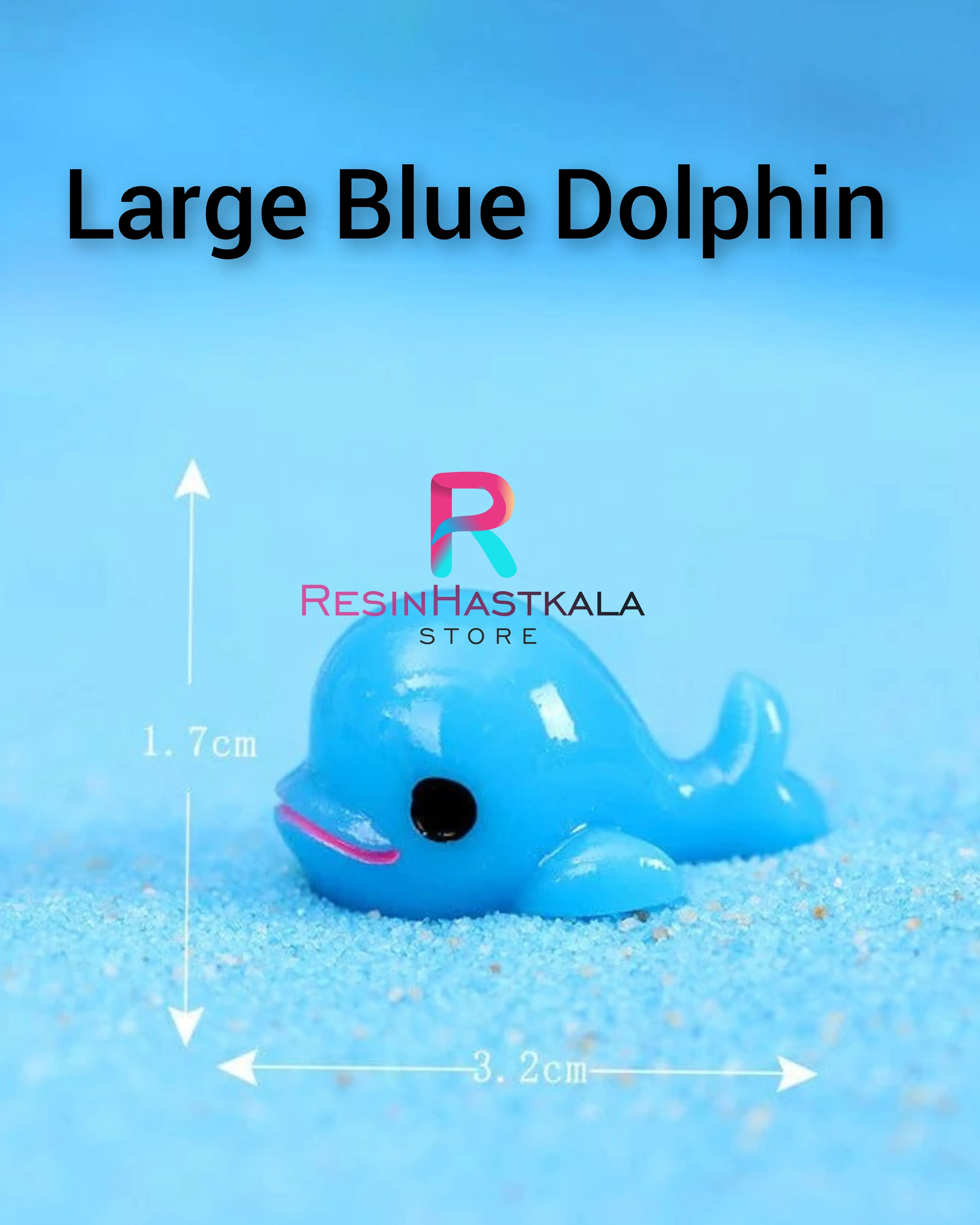 Large Blue Dolphin Miniature – Resinhastkala Store