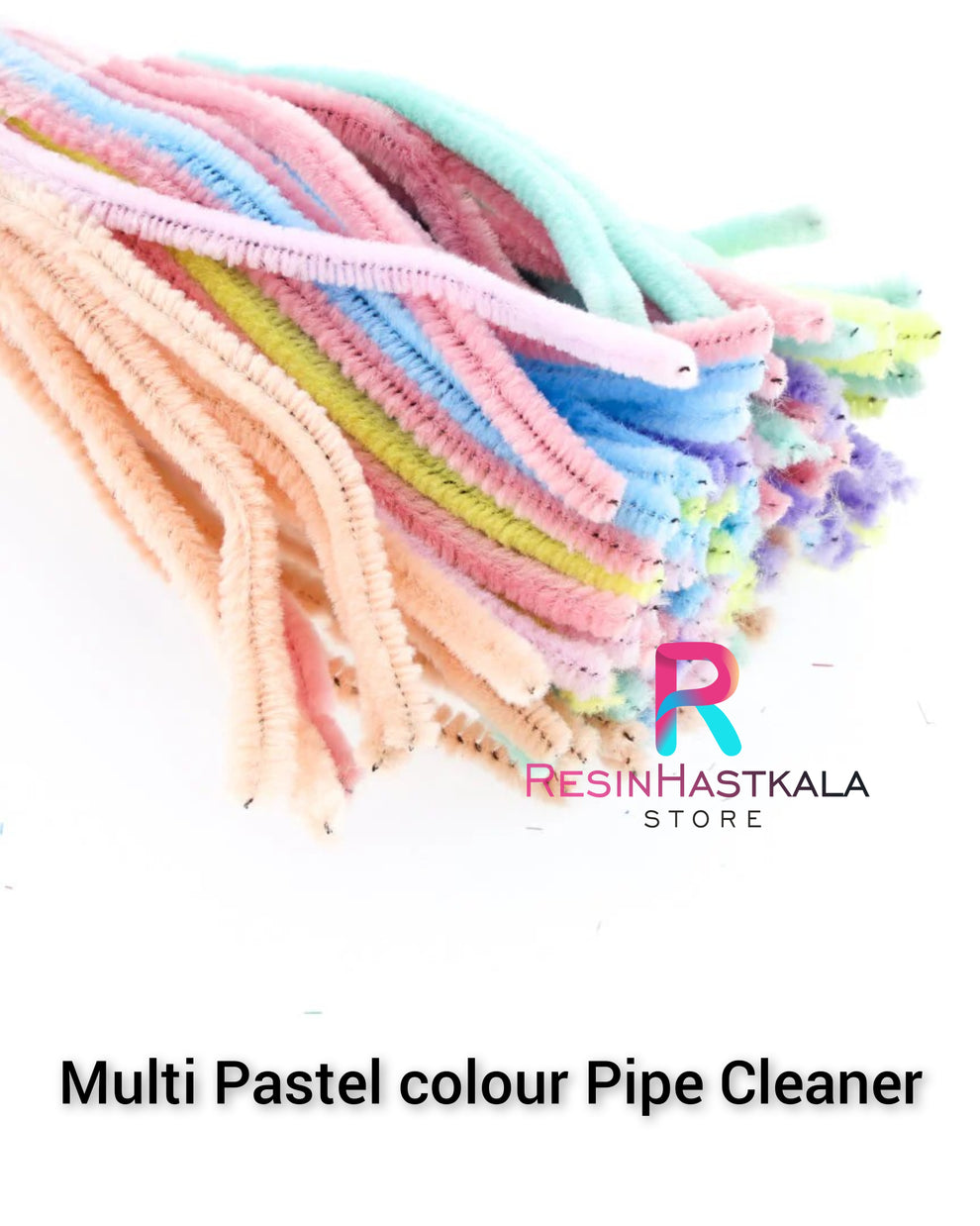 Multi Pastel Pipe Cleaner Regular Colour (100Pcs/Pack) – Resinhastkala ...