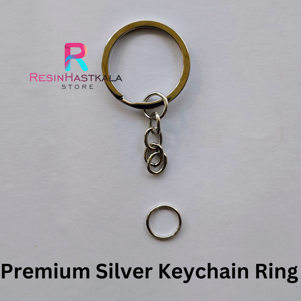 Premium Silver Keychain Ring – Resinhastkala Store