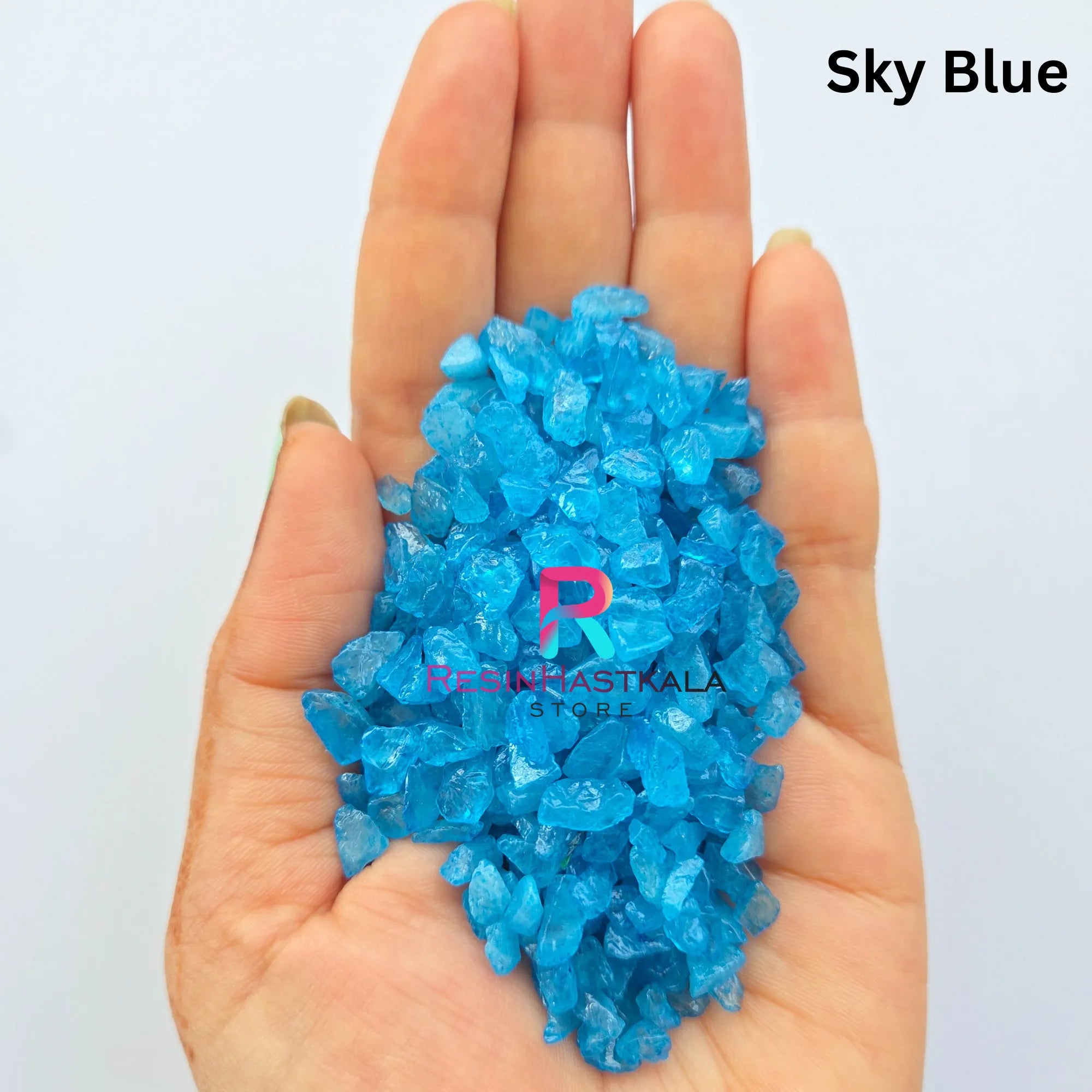 Sky Blue Dyed Crystal Stones (4–6 MM) – Resinhastkala Store