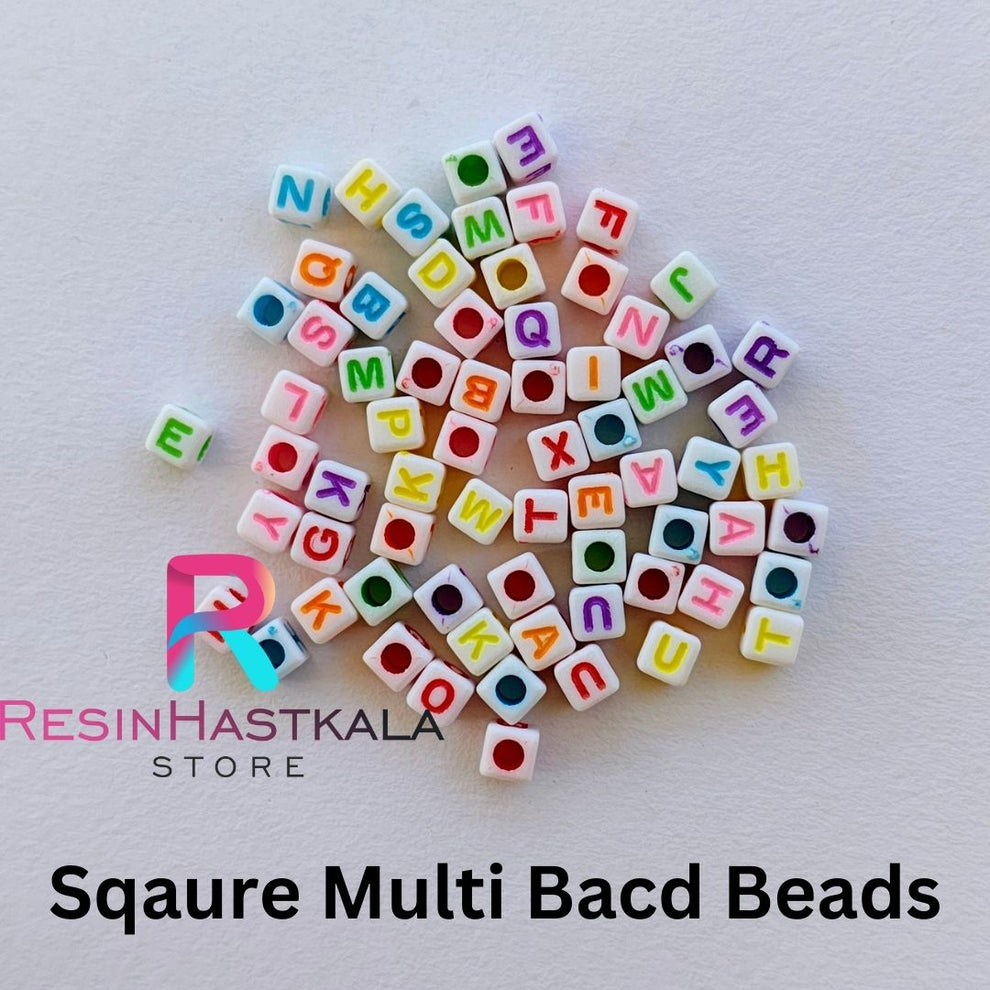 Sqaure Multi Abcd Beads (18-20 Gram) – Resinhastkala Store