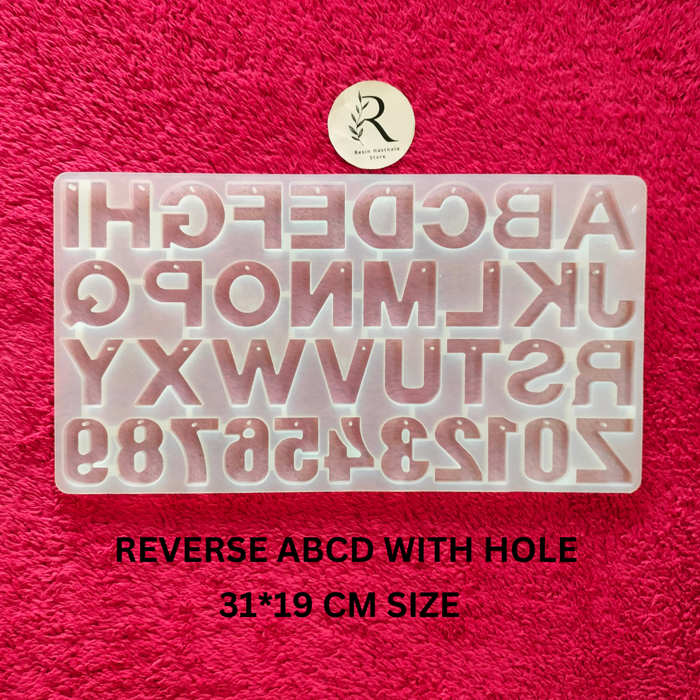 Reverse Abcd/ Alphabet Mould With Hole – Resinhastkala Store